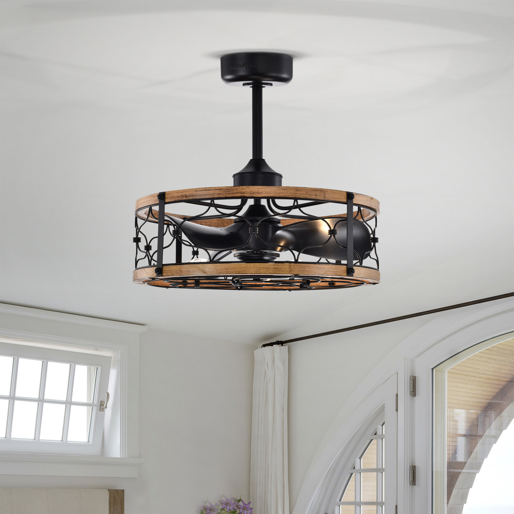 Lark Manor Showstead 24'' Ceiling Fan with Light Kit | Wayfair