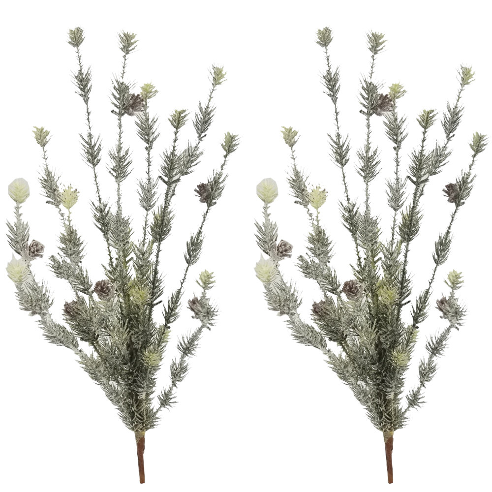 The Holiday Aisle® Artificial Pine Spray Pine Floral Arrangements | Wayfair