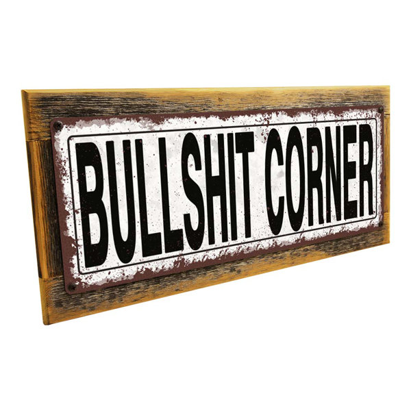 Homebody Accents Framed Bullshit Corner Sign | Wayfair