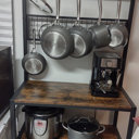 Foundry Select Thierry 33.1'' Standard Baker's Rack with Microwave ...