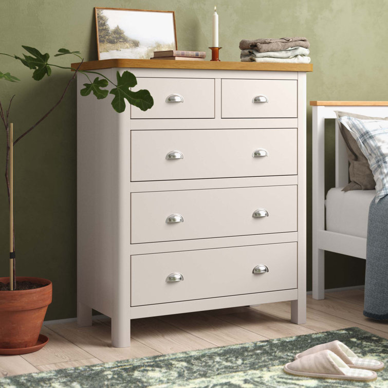 Fernleaf Lille 5 Drawer 80Cm W Solid Wood Chest Of Drawers & Reviews ...