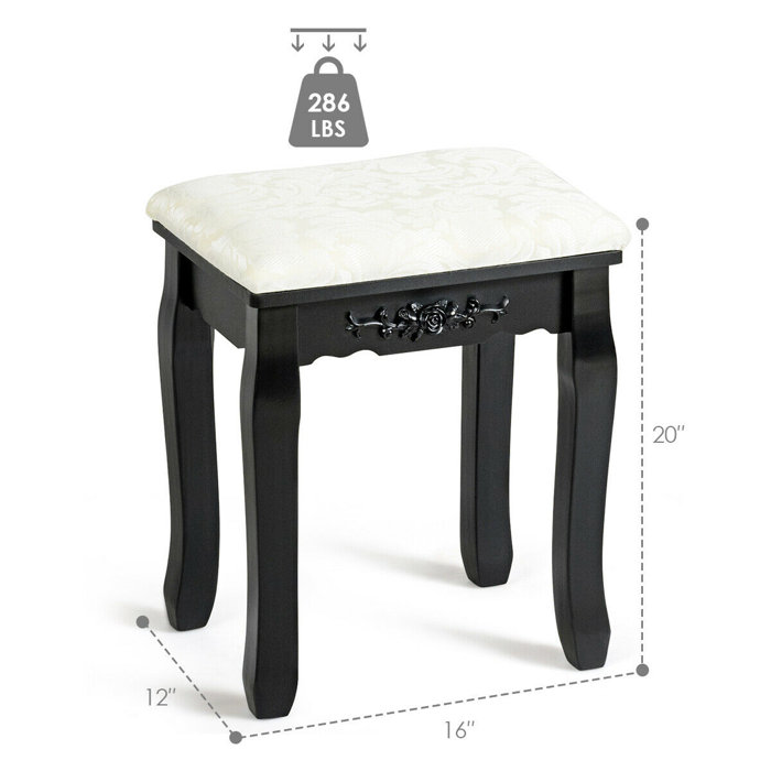 Astoria Grand Cadence 17.5'' Tall Vanity Stool & Reviews | Wayfair