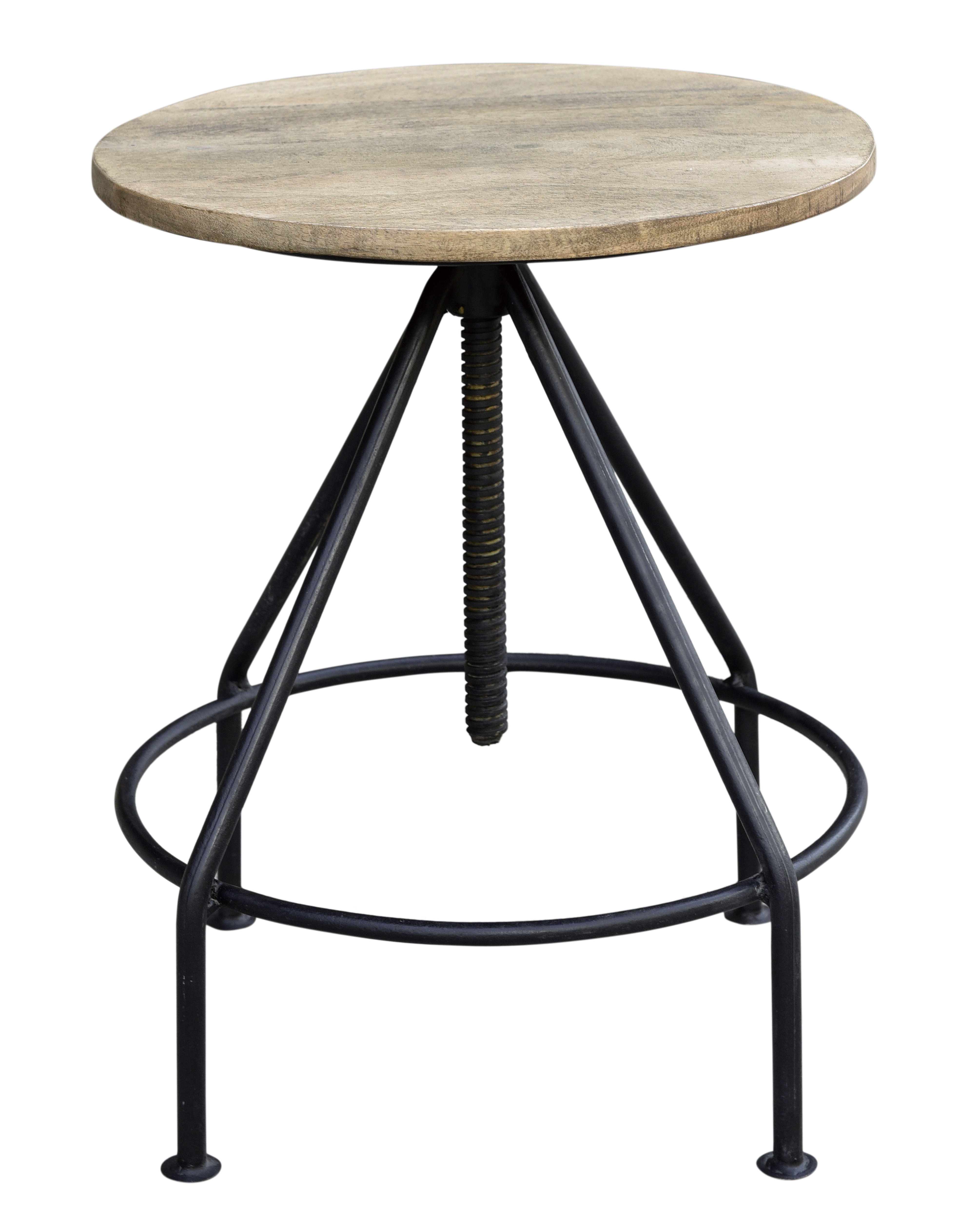 Williston Forge Collinsville Solid Wood Adjustable Height Bar Stool ...