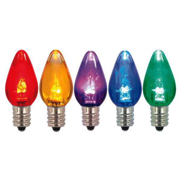 Vickerman 5 Watt, C7 LED, Dimmable Light Bulb, E26/Medium (Standard ...