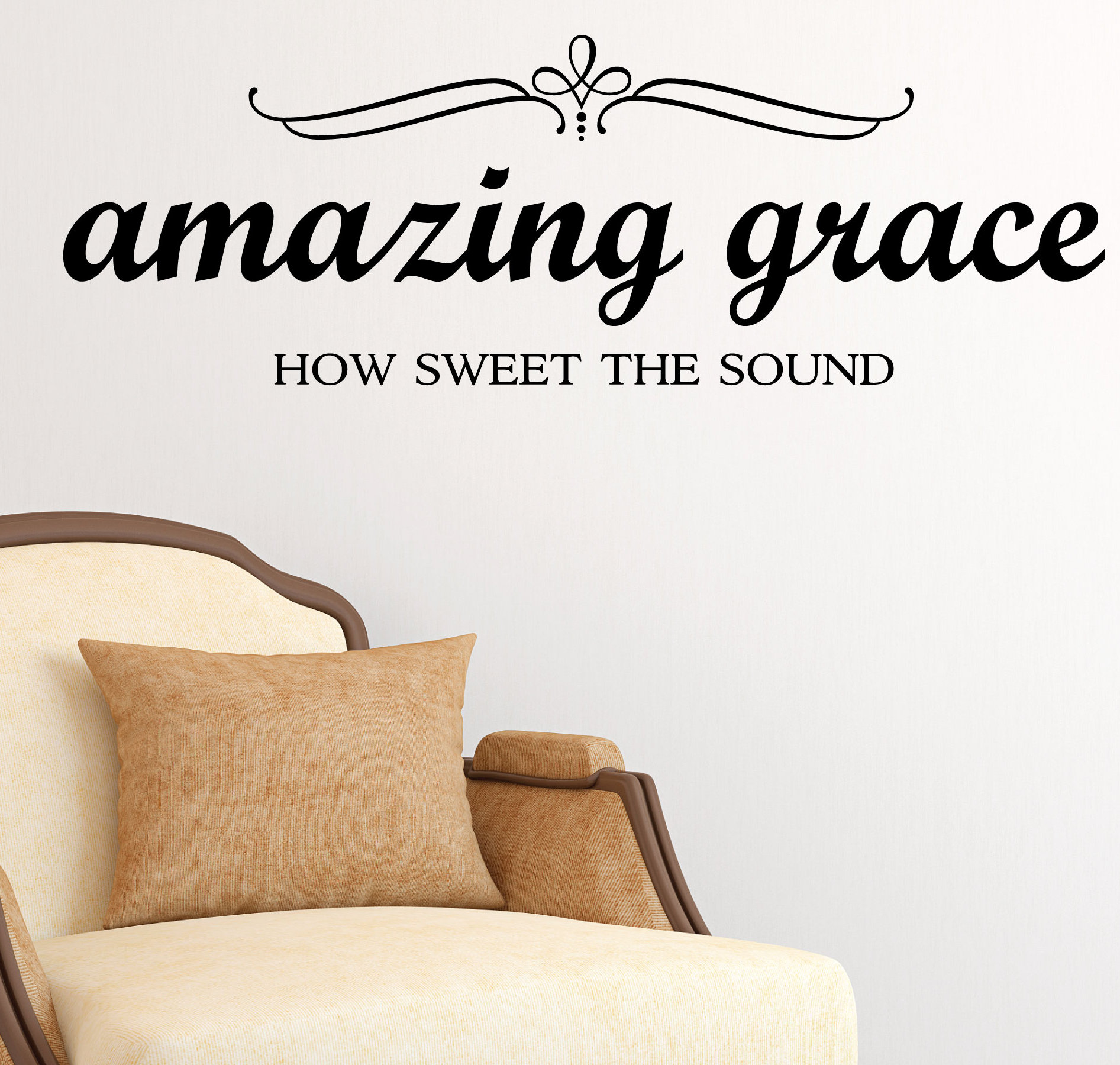 East Urban Home Amazing Grace Classic Wall Decal | Wayfair