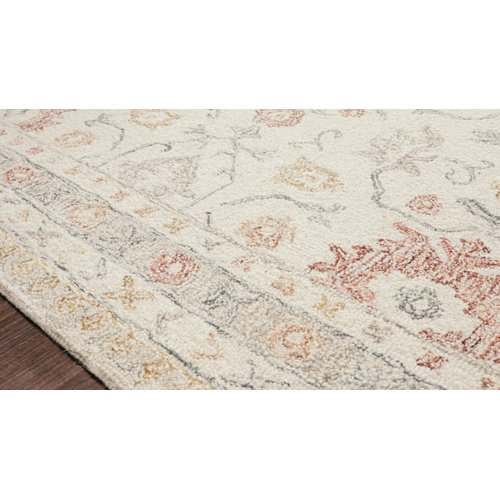 Birch Lane™ Aden Handmade Looped/Hooked Wool Ivory/Rust Rug & Reviews ...