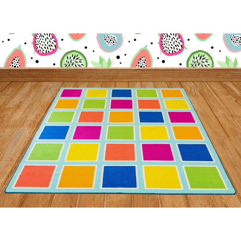 Multicolor Squares Area Rug at Karin Wright blog