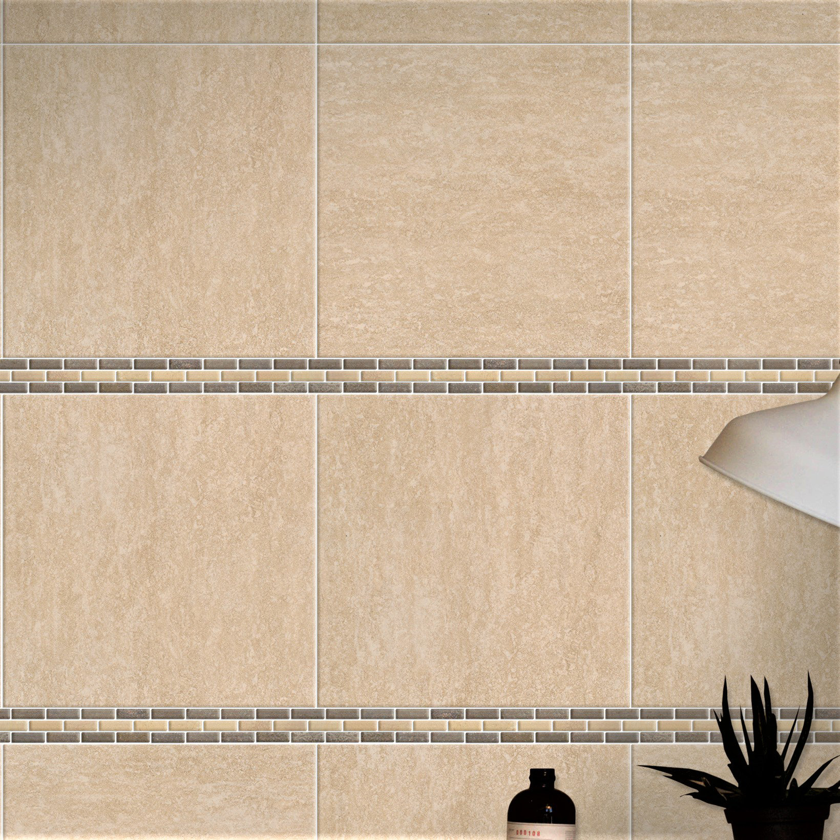 Nichetiles 1" x 12" Travertine Noce Chiaro Border Tile in Tumbled | Wayfair