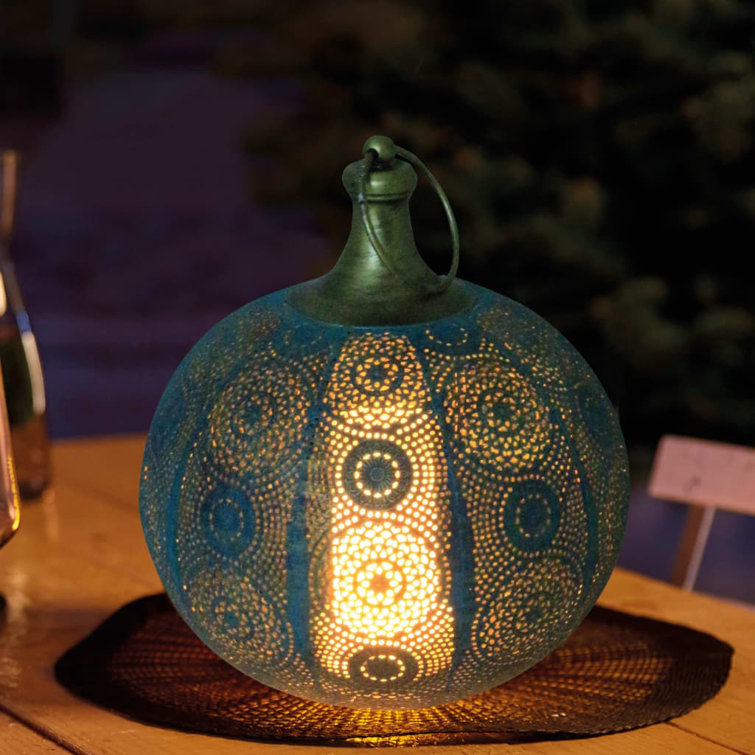 World Menagerie Luxform Battery-operated LED Garden Flame Lantern ...