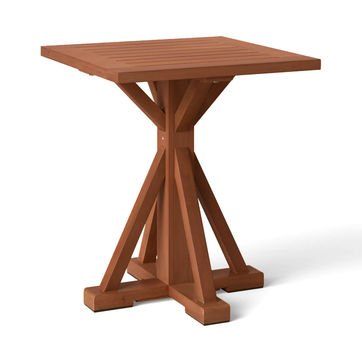 Gracie Oaks Pejtcho Wood Outdoor Side Table | Wayfair
