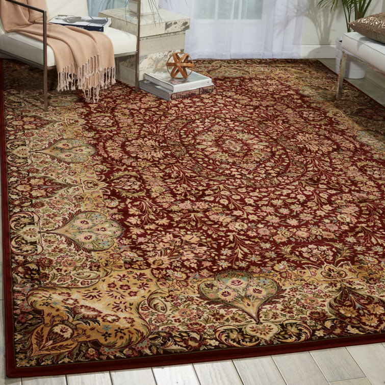 Charlton Home® Zarevant Oriental Burgundy/Gold Area Rug & Reviews | Wayfair