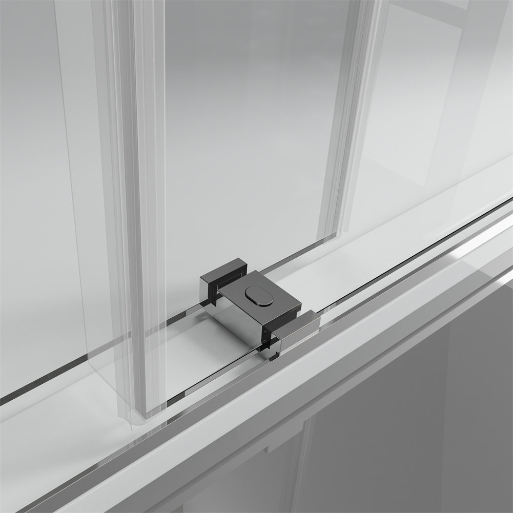 NORTHROOM 48" W x 76" H Frameless Rectangle Shower Stall with Fixed ...