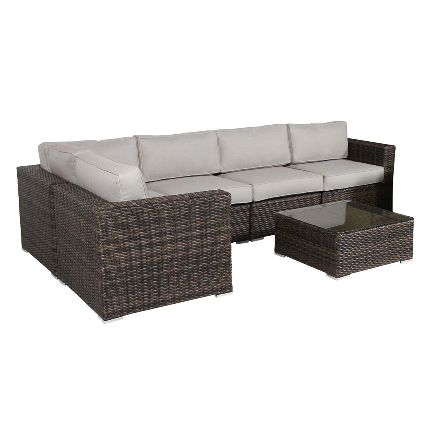 Ebern Designs Tanice Rattan Wicker Seating Group with Cushions | Wayfair