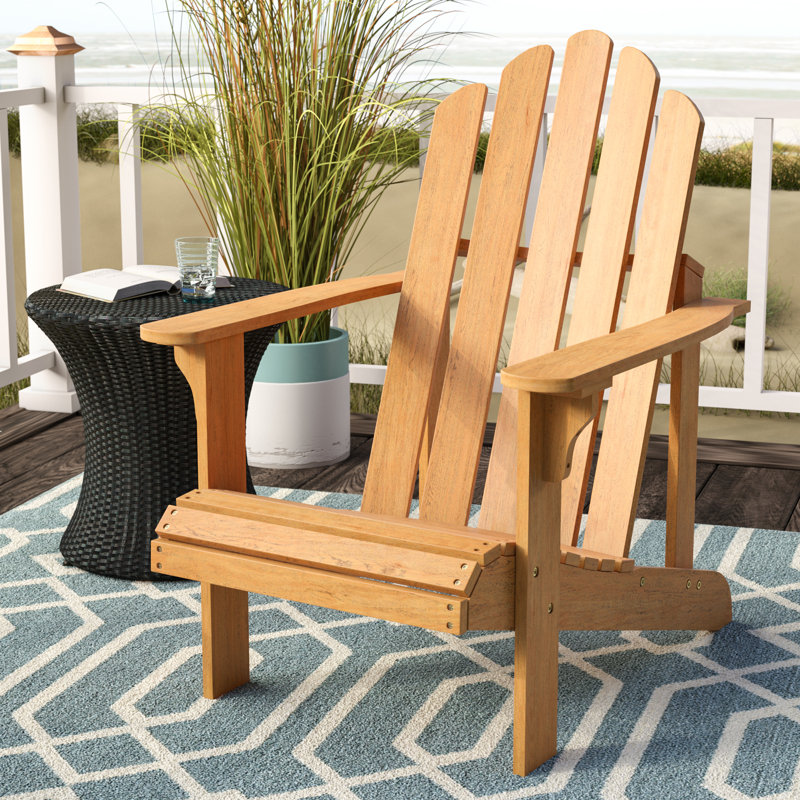 Highland Dunes Burgess Solid Wood Adirondack Chair & Reviews | Wayfair