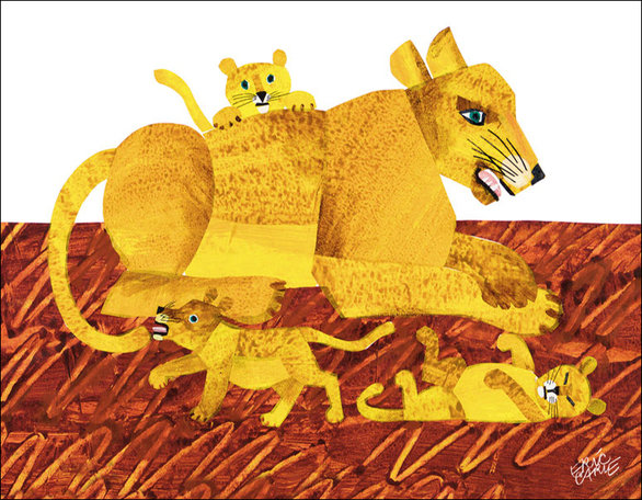 Oopsy Daisy Lion Mother by Eric Carle Canvas Art | Wayfair