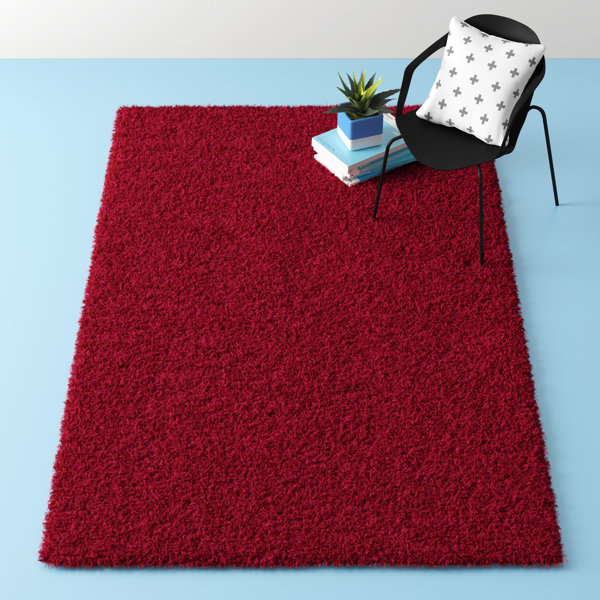 Ebern Designs Angeline Cherry Red Area Rug & Reviews | Wayfair