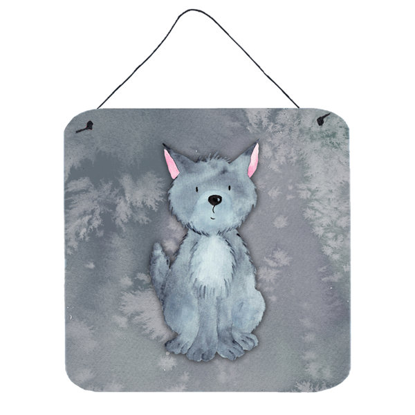 Zoomie Kids Wolf Square Aluminum Wall Décor | Wayfair