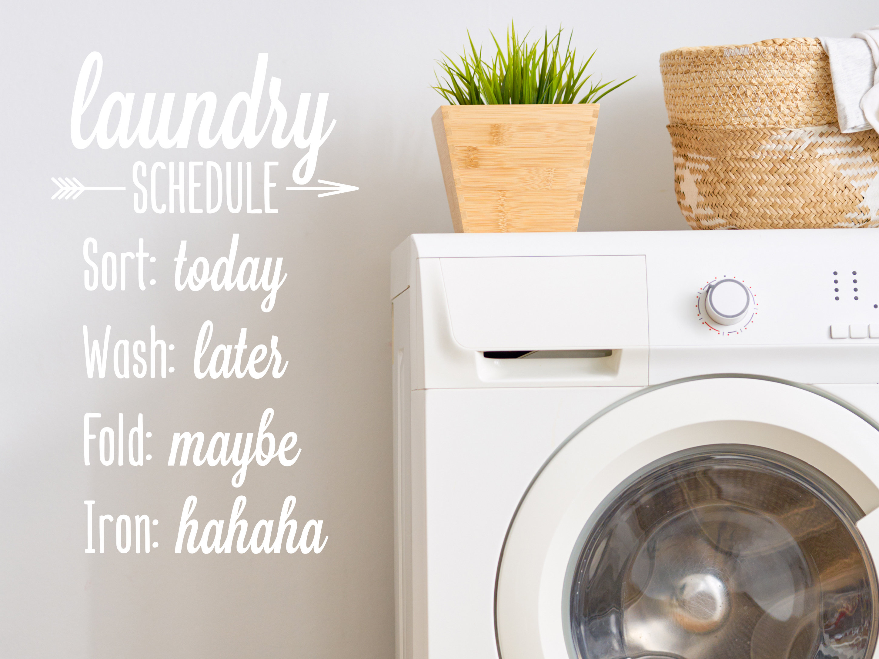 Trinx Laundry Decals Wall Decal | Wayfair