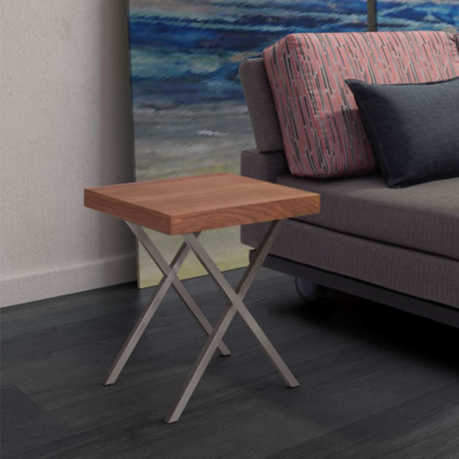 Latitude Run® Muncaster Solid Wood Cross Legs End Table | Wayfair