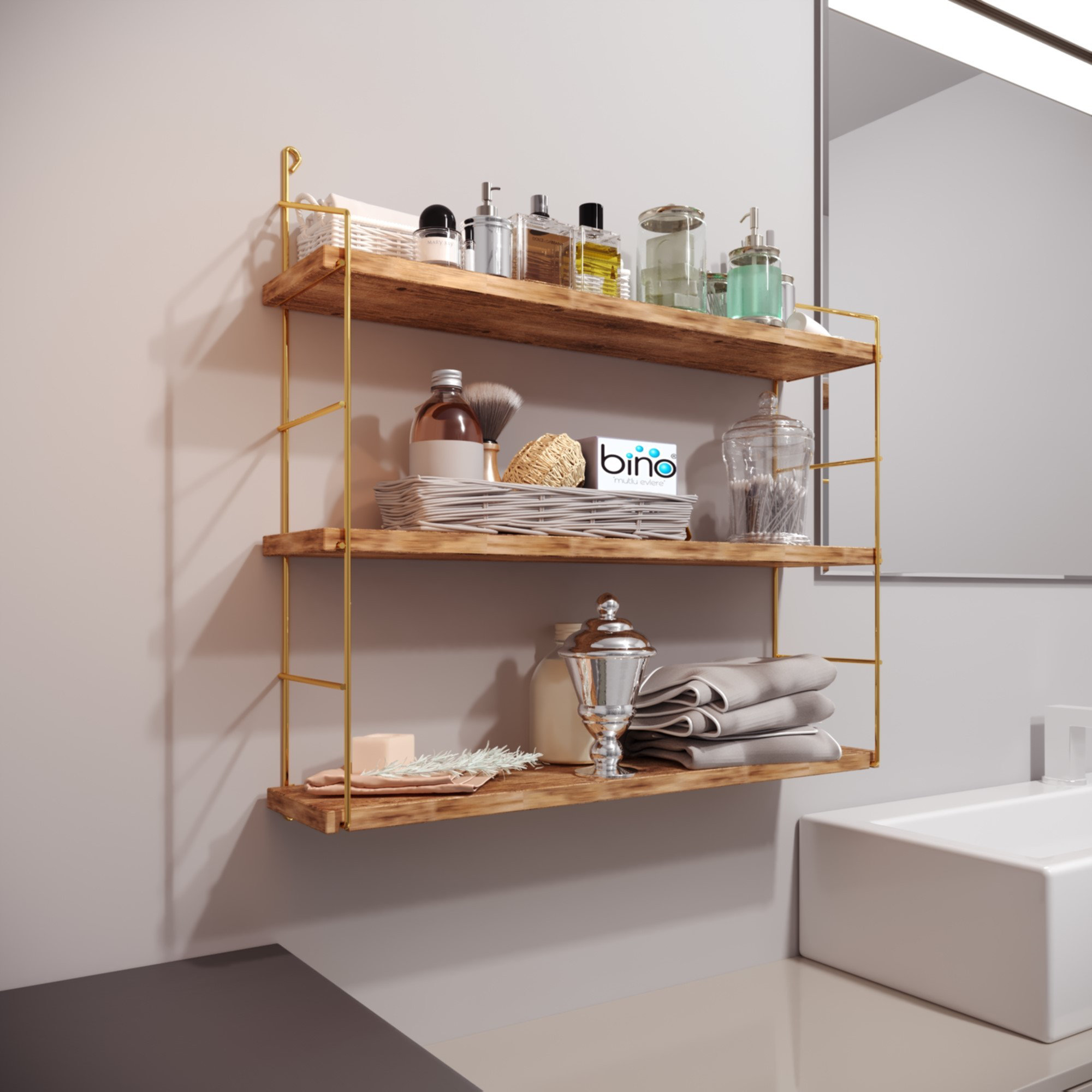 East Urban Home 3 Piece Tiered Shelf | Wayfair