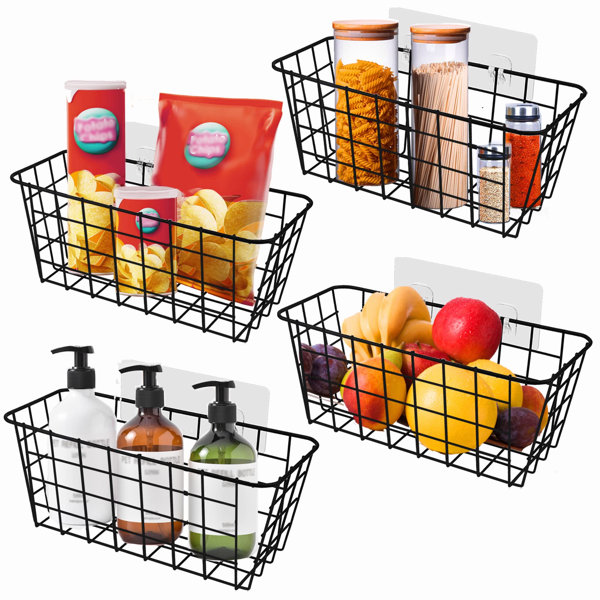 TrueNorth Wall Wire Baskets,Wall Mount Storage Wall Basket,Rustic Metal ...