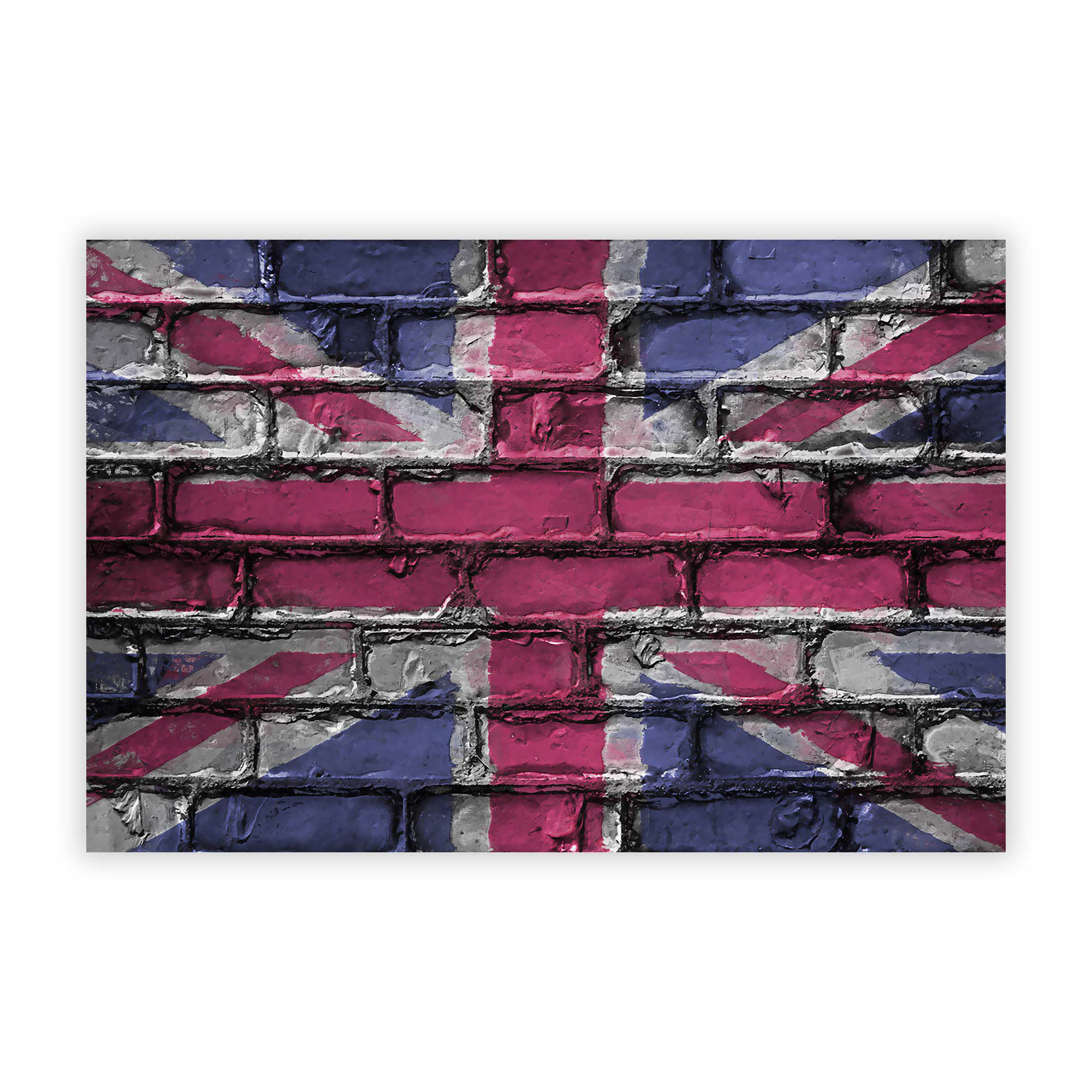 Big Box Art Union Jack Brick Wall Graffiti - Unframed Graphic Art ...