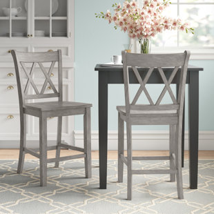 Wayfair | Full Back Grey Counter Height Bar Stools You'll Love in 2022