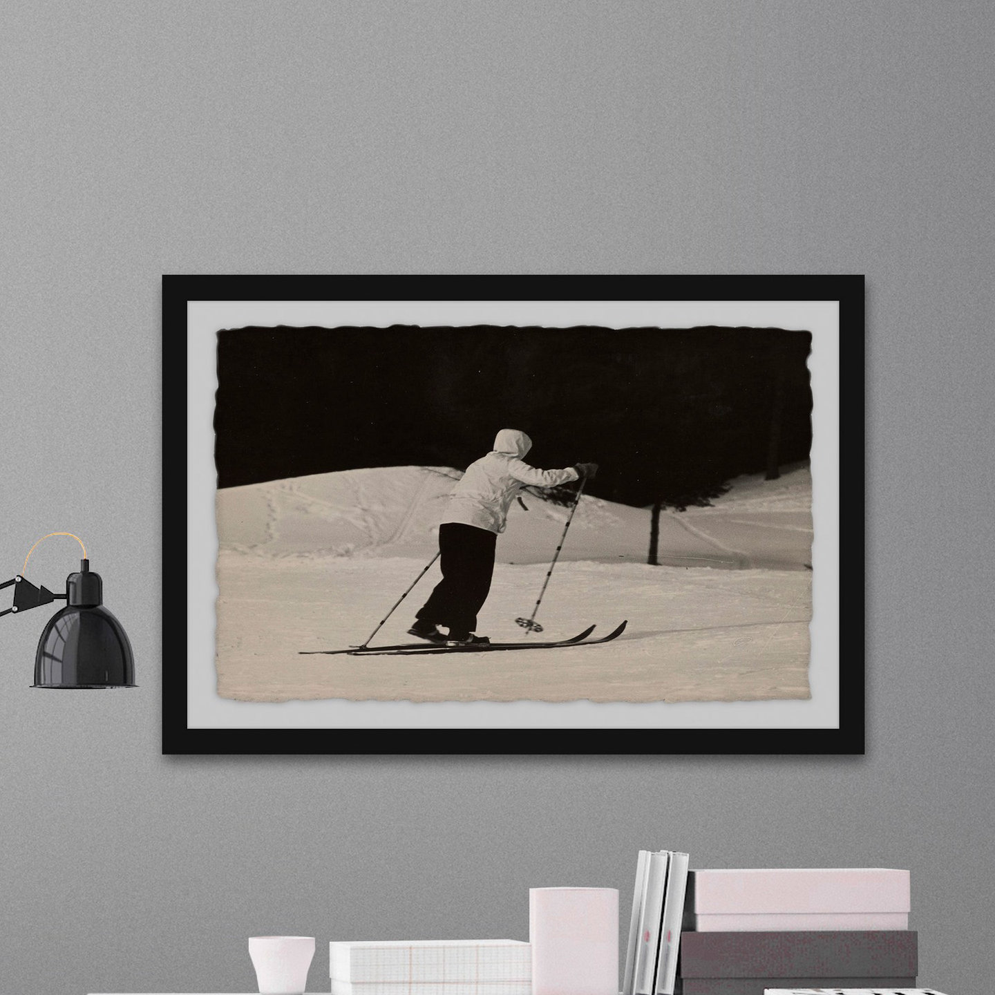 Loon Peak® Cross Country Ski - Picture Frame Photograph | Wayfair